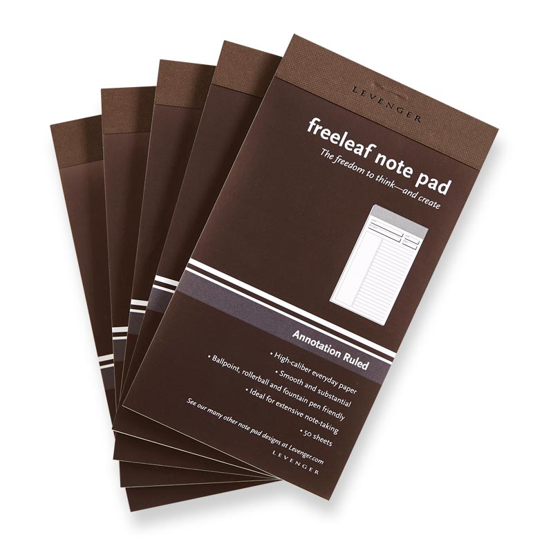 Freeleaf Annotation Ruled Pads (set of 5) – Mobius Jewelry & Gifts